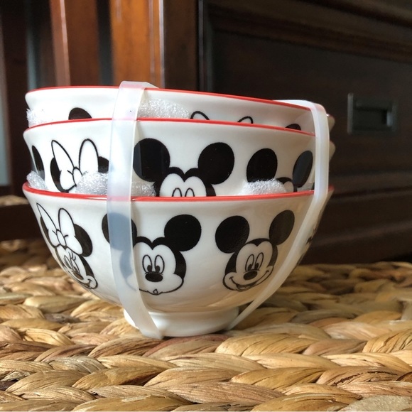 Disney | Dining | Disney Mickey Minnie Mouse Face Print Ceramic Bowl ...